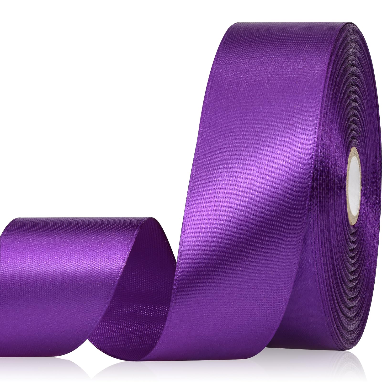 Amazon.com: Sagaat Purple Ribbon 1-1/2 Inch, 60 Yards Single Face ...