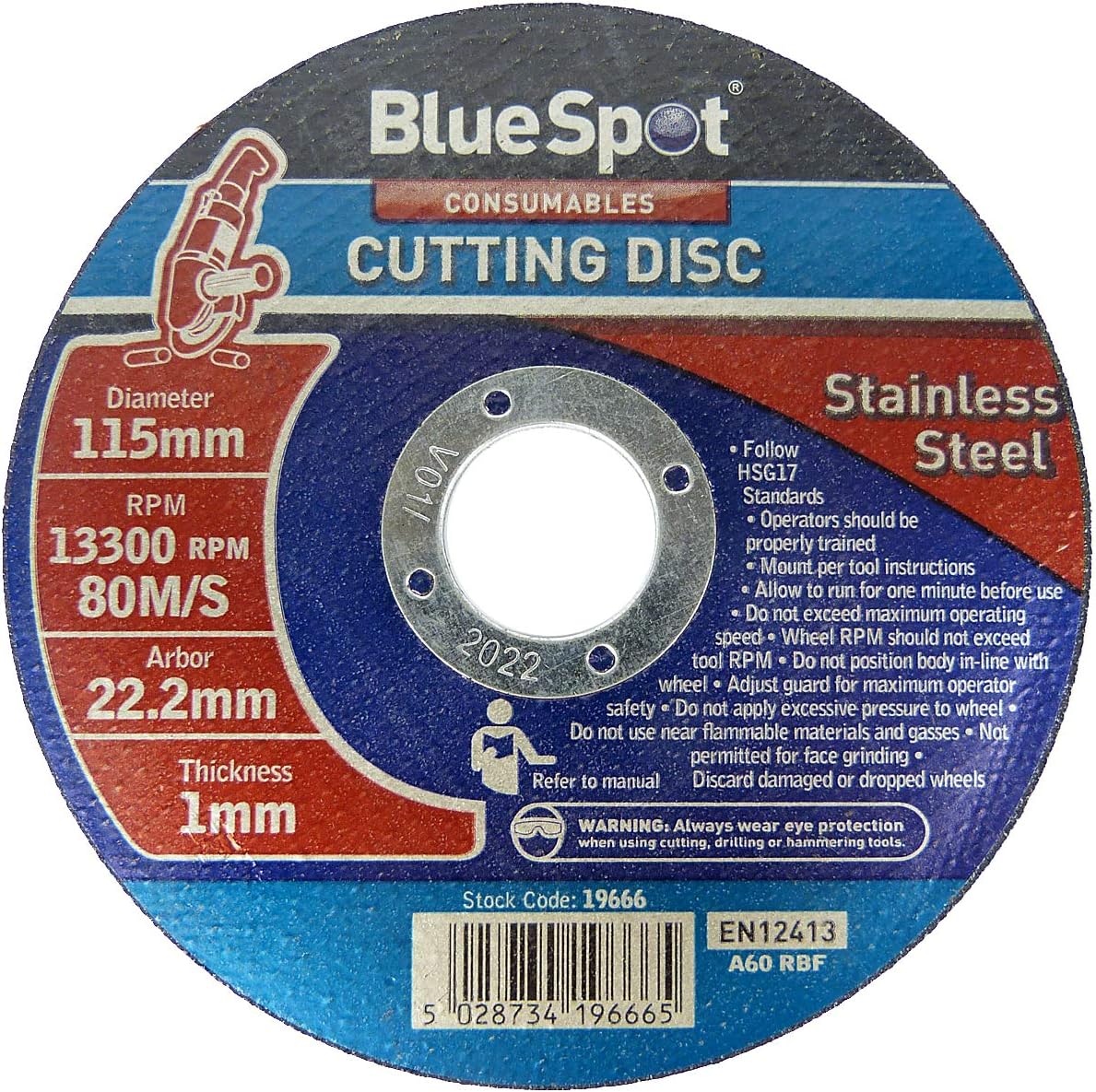 20 Pack Metal Cutting Discs 1mm Ultra Thin 4 1/2" 115mm Angle Grinder ...