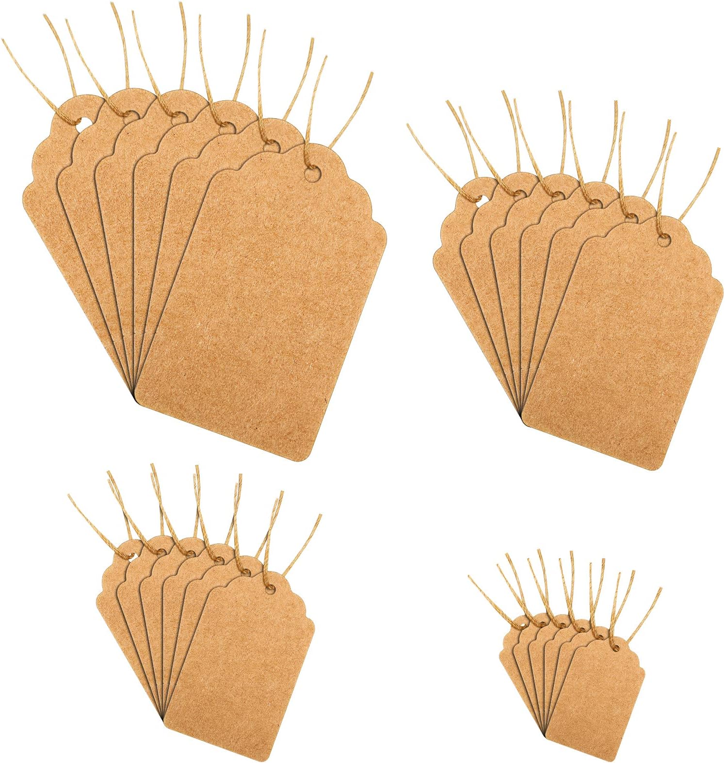 Amazon.com: 200PCS Price Tags with Pre Cut Jute String and Safety Pins ...