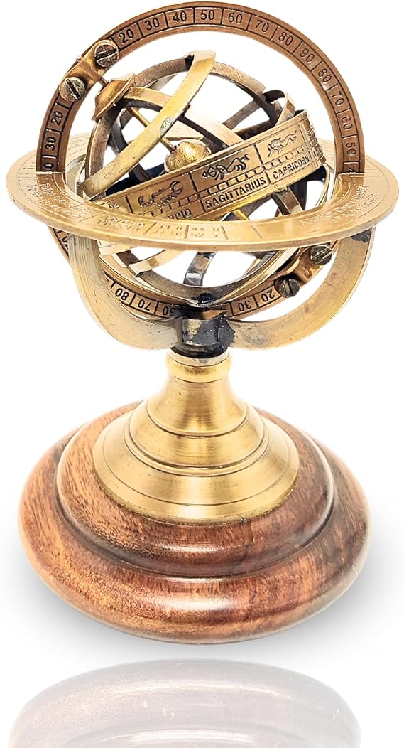 Amazon.com: HIGHSTREET NAUTICAL Antique Style Nautical Brass Armillary ...