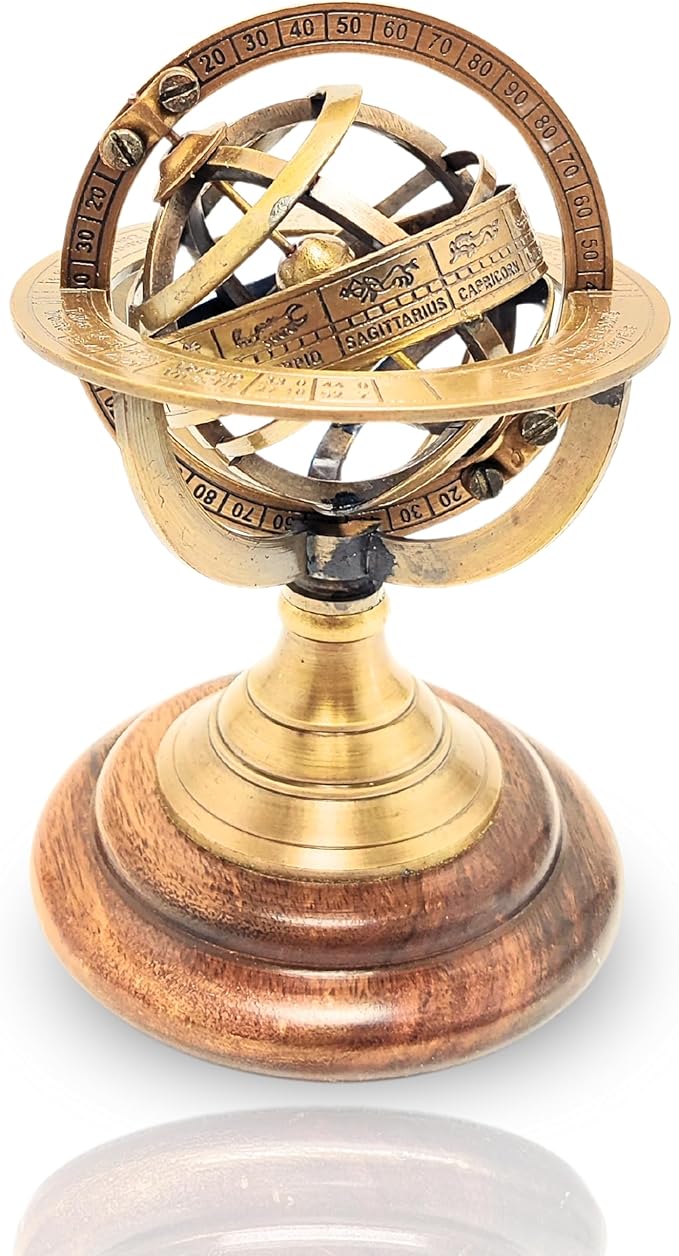 Amazon.com: HIGHSTREET NAUTICAL Antique Style Nautical Brass Armillary ...