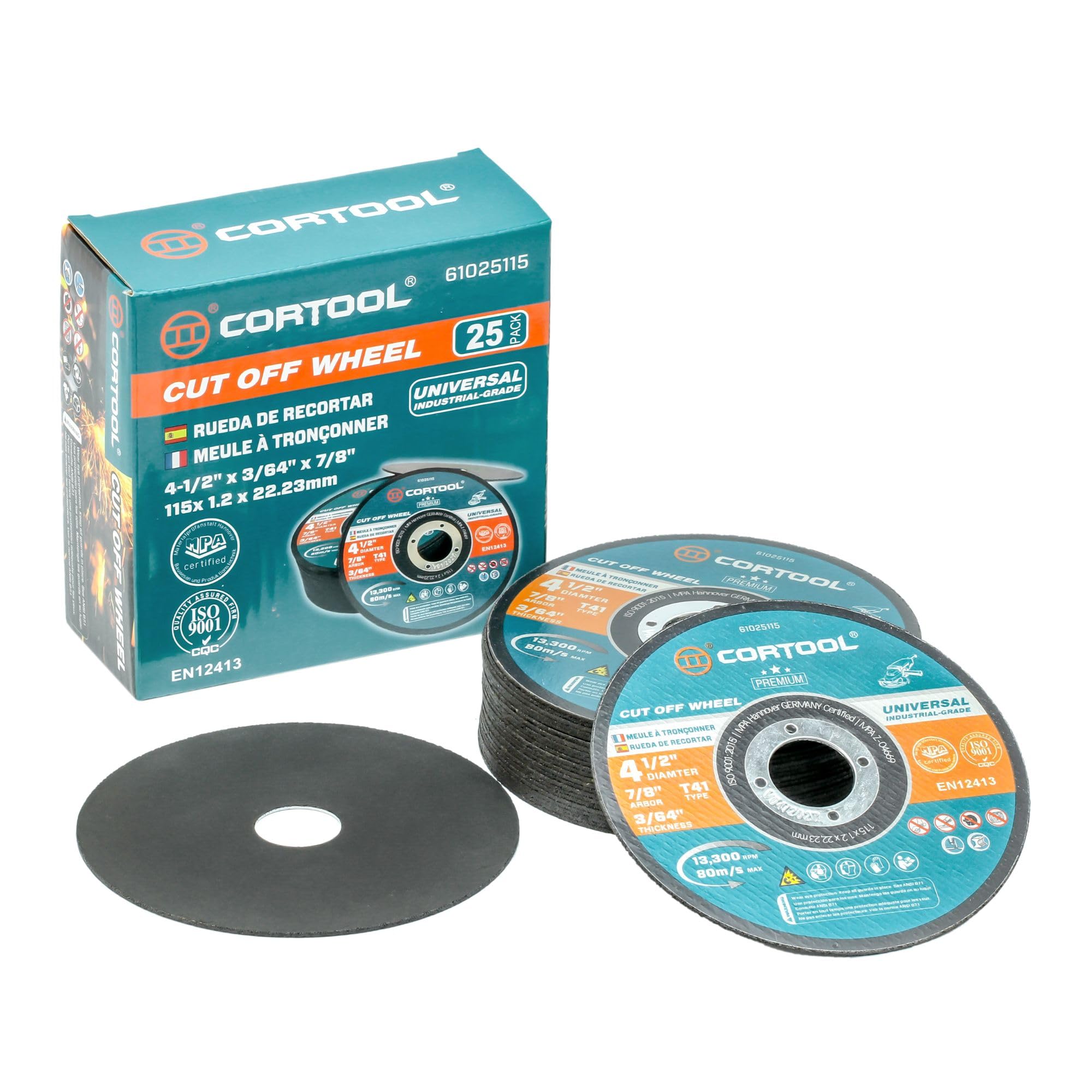 Snapklik.com : Cortool Cut Off Wheels 4.5 Inch, 25PCS Stainless Steel ...