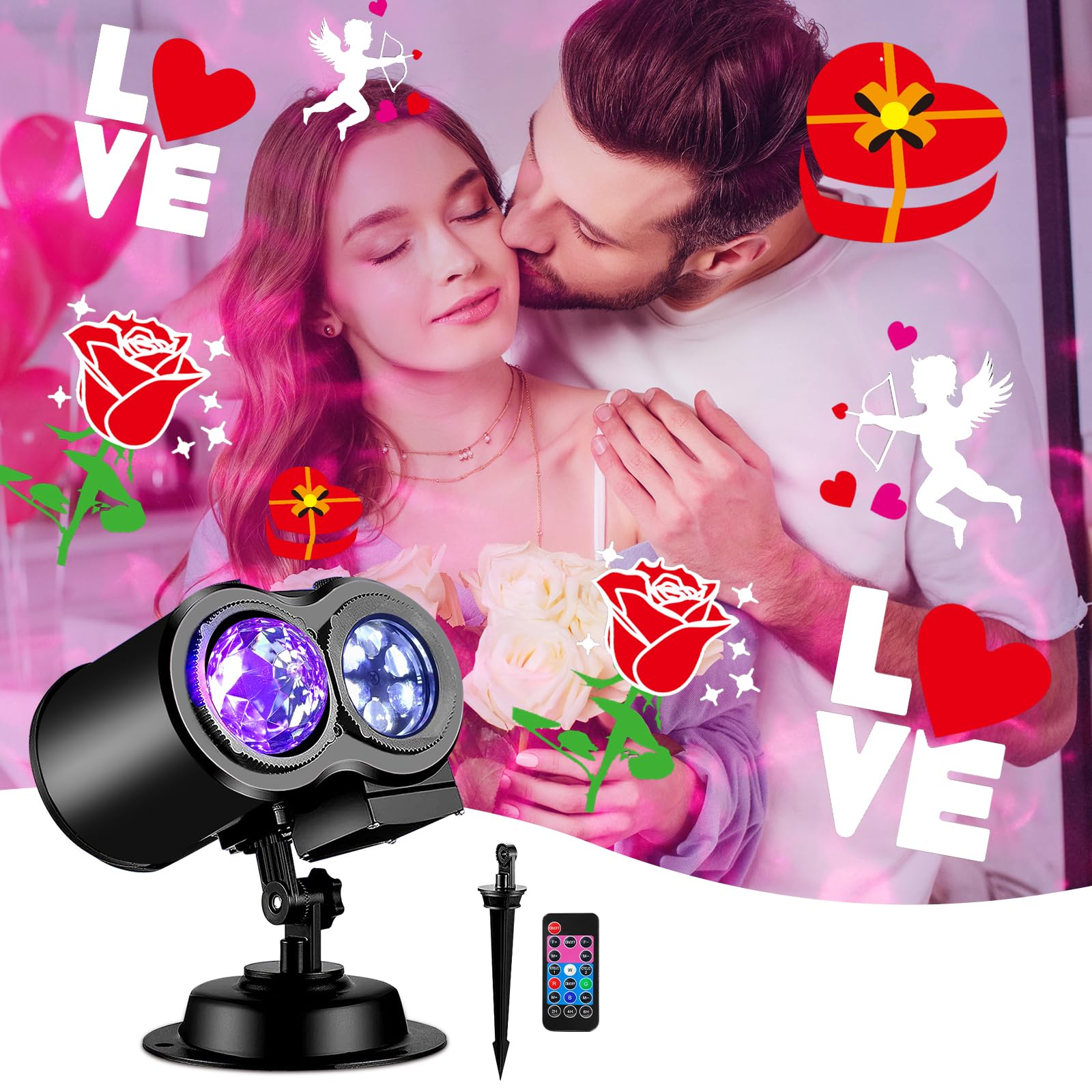 Amazon.com: 2024 Upgraded Brighter Valentine Decorations Projector ...