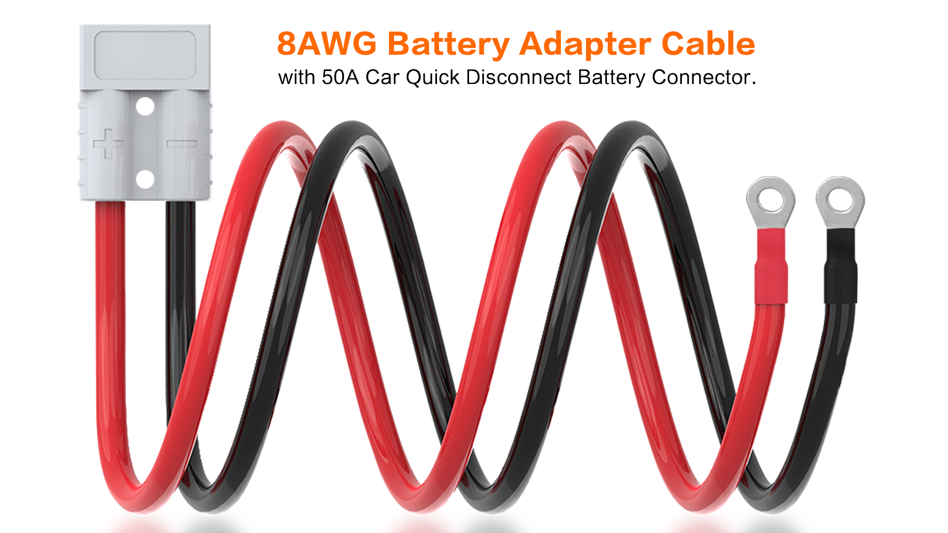 Watch 50A 600V Anderson Connector Plug with 8AWG 100cm Cable on Amazon Live