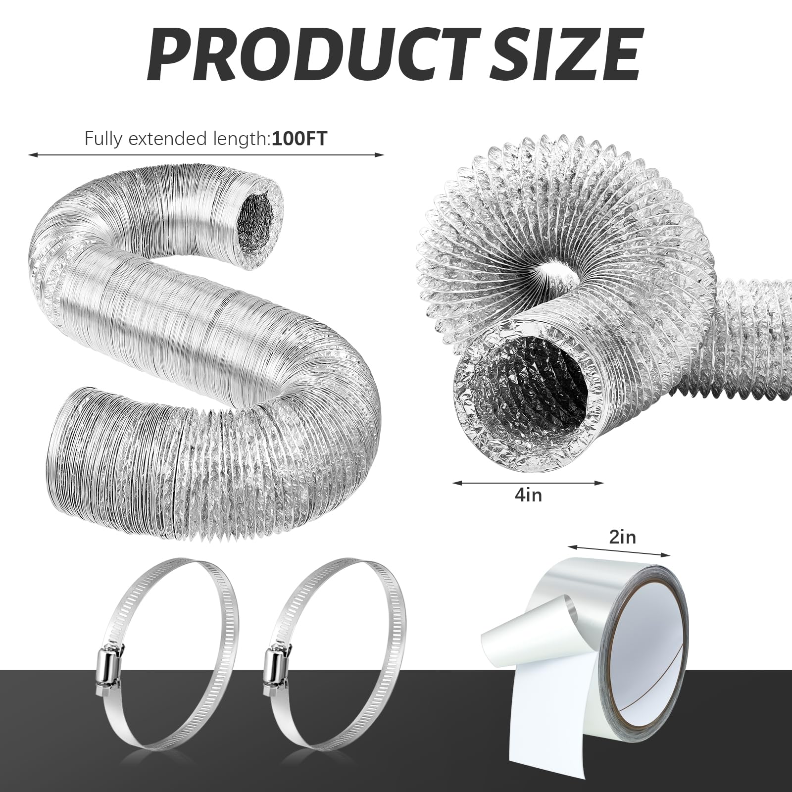 4 Inch Duct Buy TerraBloom 8" Air Duct - 8 FT Long, Flexible Ducting ...