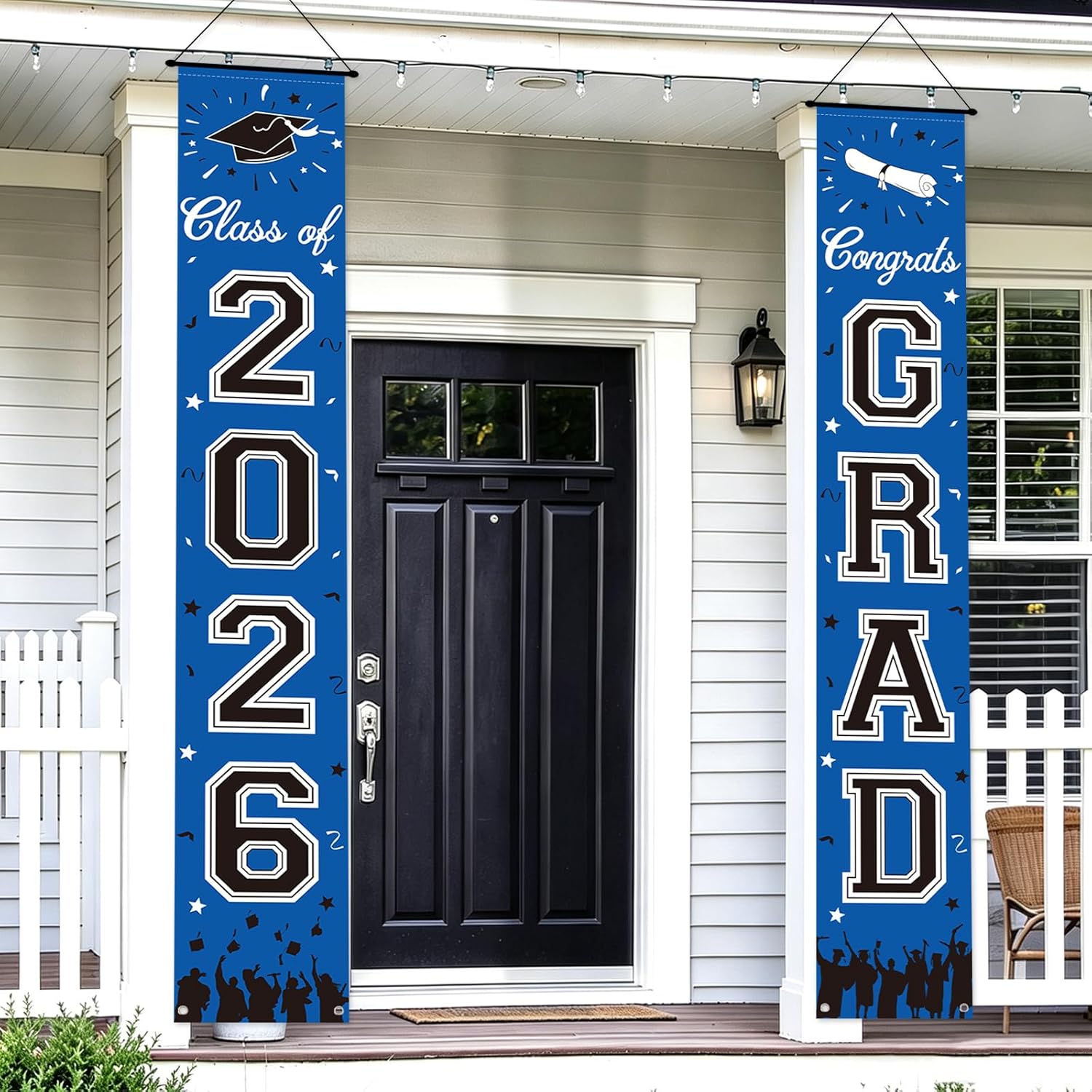 Amazon.com: 2026 Graduation Decorations, Royal Blue Graduation Banner ...