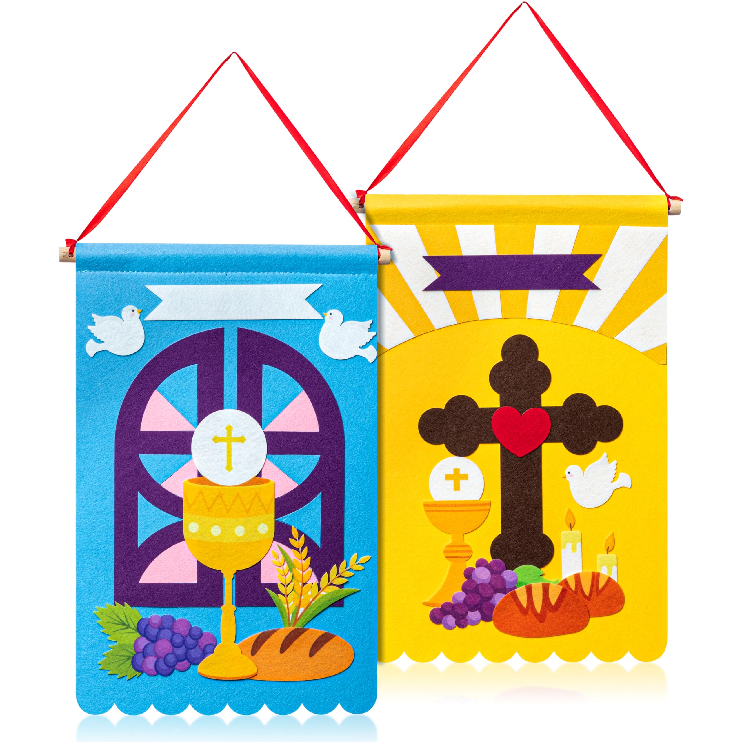 Amazon.com: WATINC First Communion Banner Kit - Holy 1st Communion Felt ...