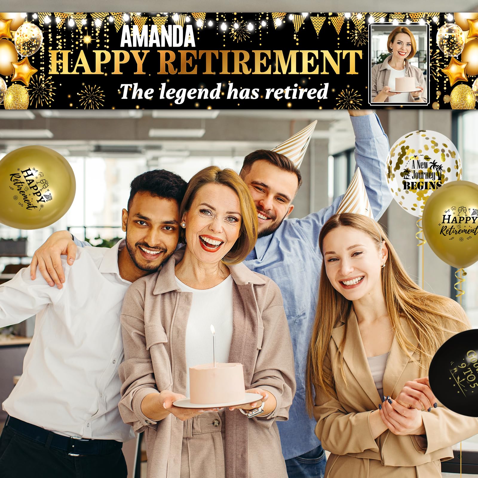 Custom Retirement Banner Amazon.com: Custom Face Retirement Photo