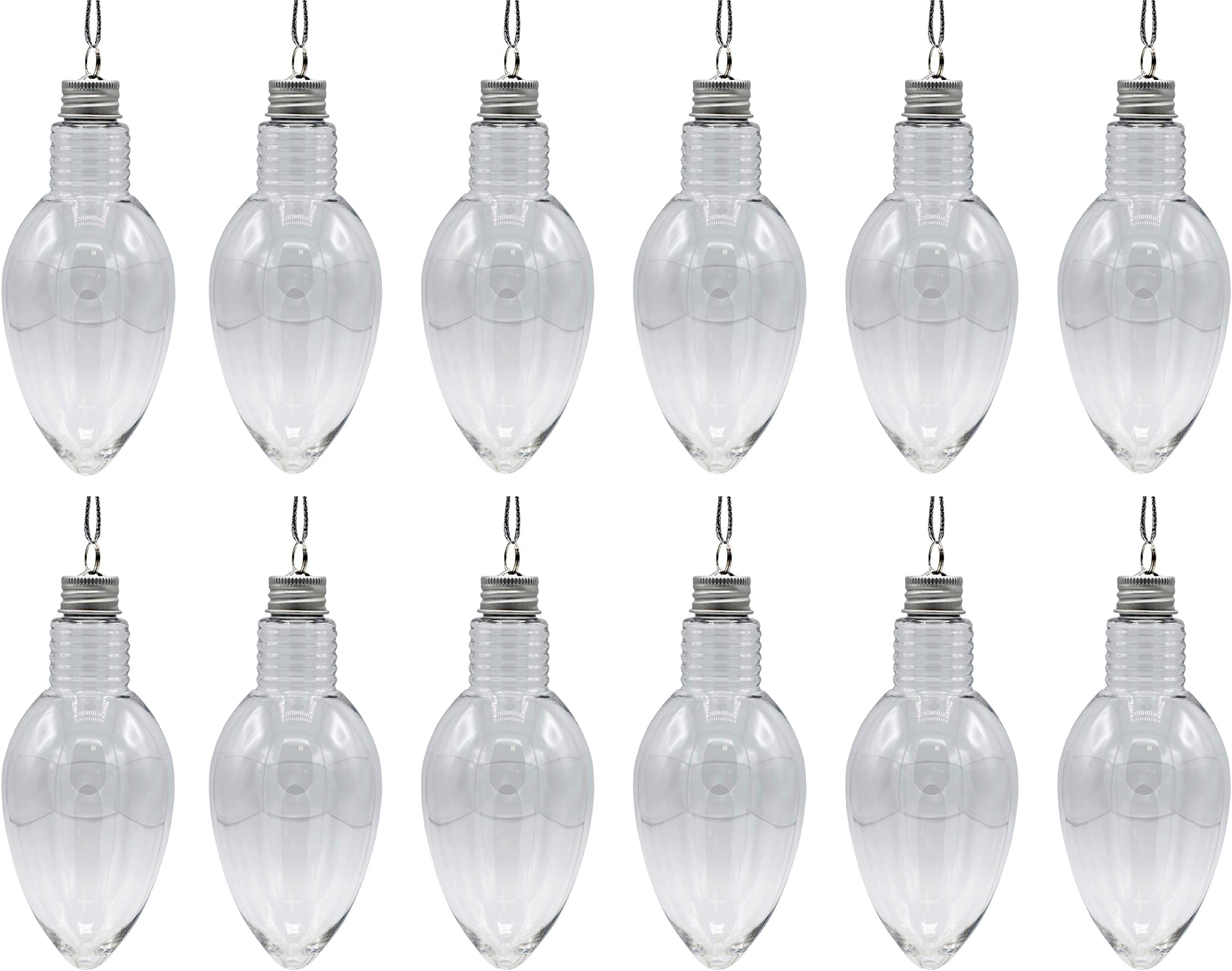 Amazon.com: 12 Pack - 5.5 Inch Long Christmas Light Bulb Ornament ...
