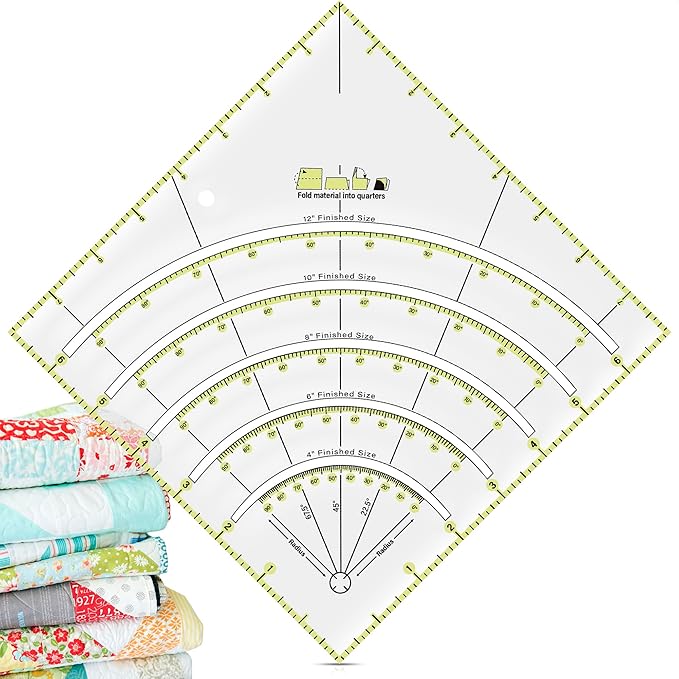 Acrylic Fabric Ruler - Multifunctional Curve & Square Ruler for ...