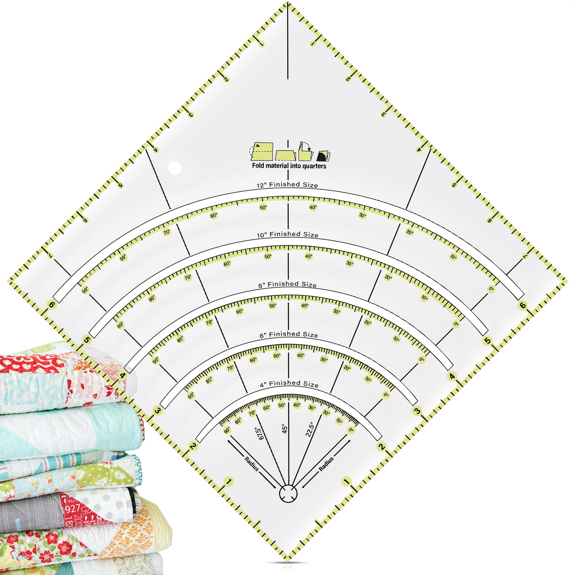 Acrylic Ruler for Cutting Fabric - Quilt Rulers for Quilting Sewing ...