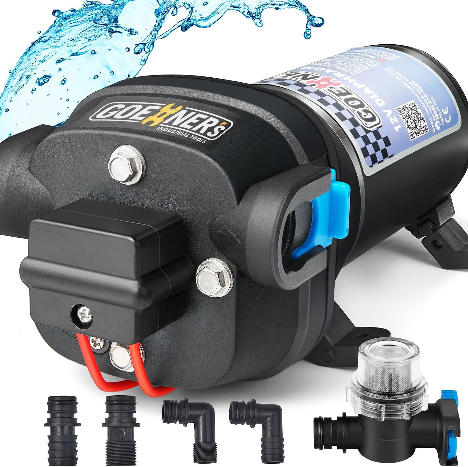 Amazon.com: RV Water Pump, 12V DC Water Pump, 5.2GPM 40PSI Self-Priming ...