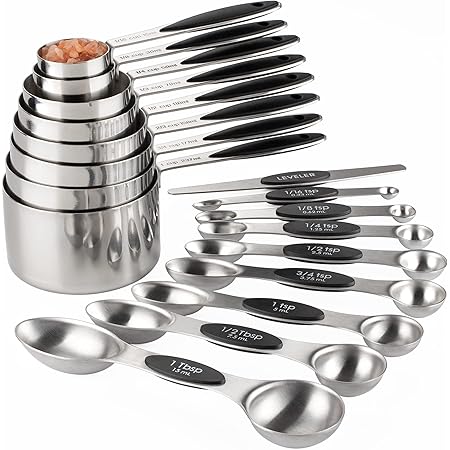Amazon.com: Magnetic Measuring Cups and Spoons Set Including 7 ...