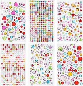Savita 1060Pcs Gem Stickers, Acrylic Jewels for Crafts Rhinestones Self ...