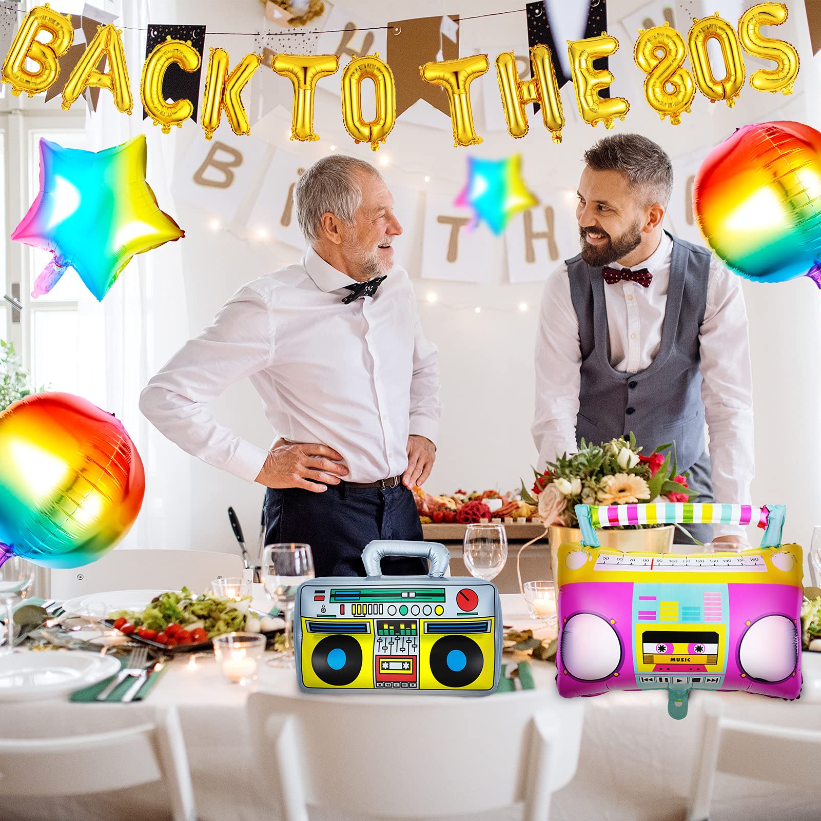 Back to The 80's Balloon Retro Radio 80's Retro Theme Hip Hop Birthday ...