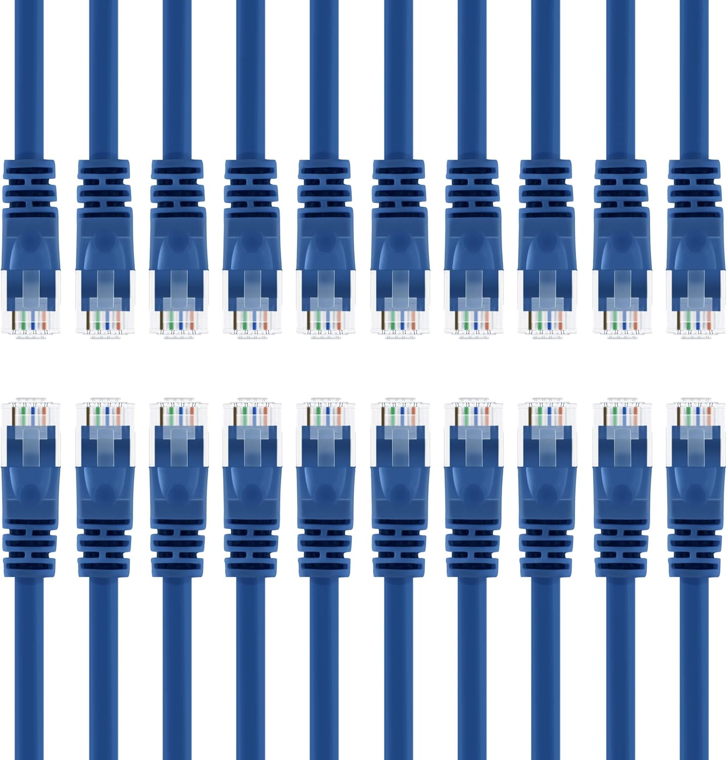 Amazon.com: GearIT 20 Pack, Cat 6 Ethernet Cable Cat6 Snagless Patch 1 ...