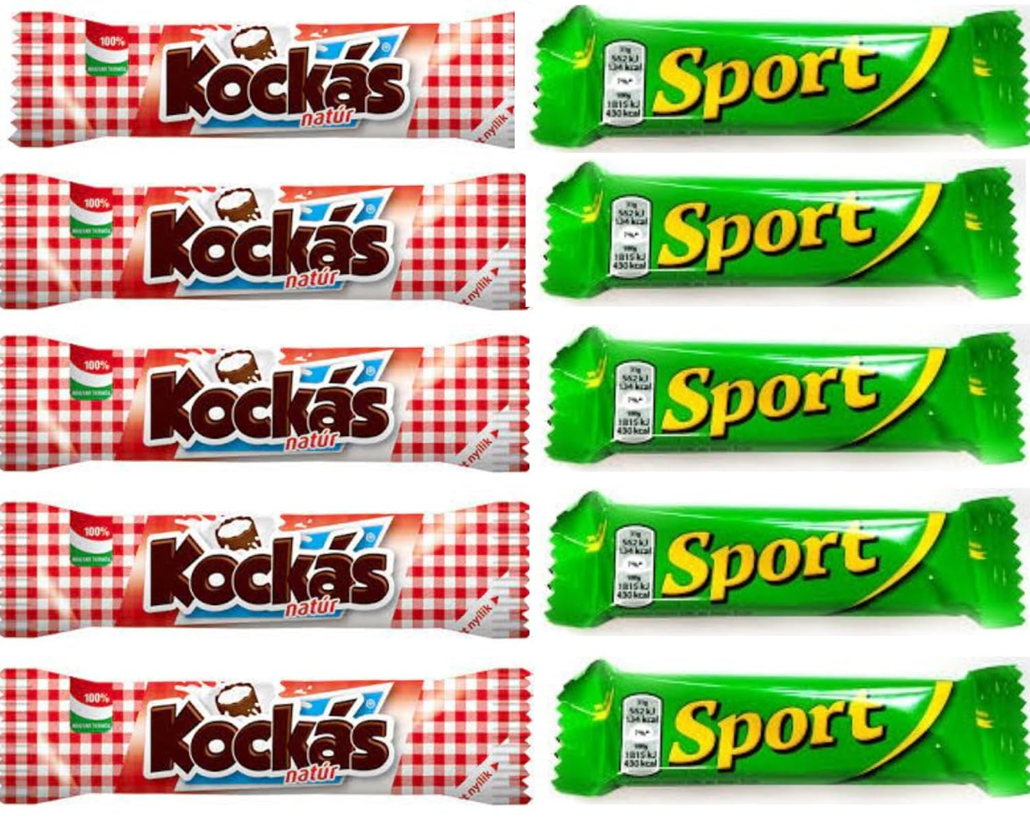 Amazon.com: 5 pcs of Hungarian Turo Rudi Kockas Chocolate-Covered ...