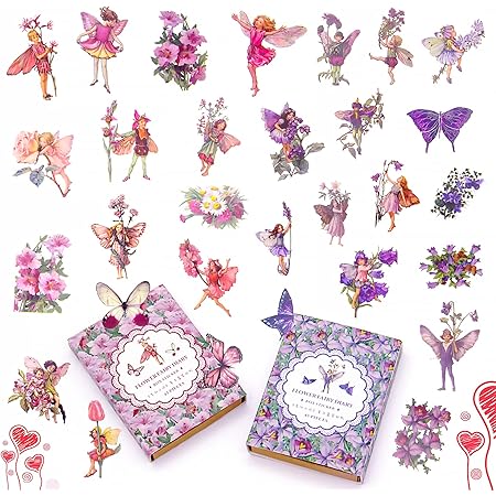 Amazon.com: Dizdkizd Cute Fairy Stickers for Journaling, Transparent ...