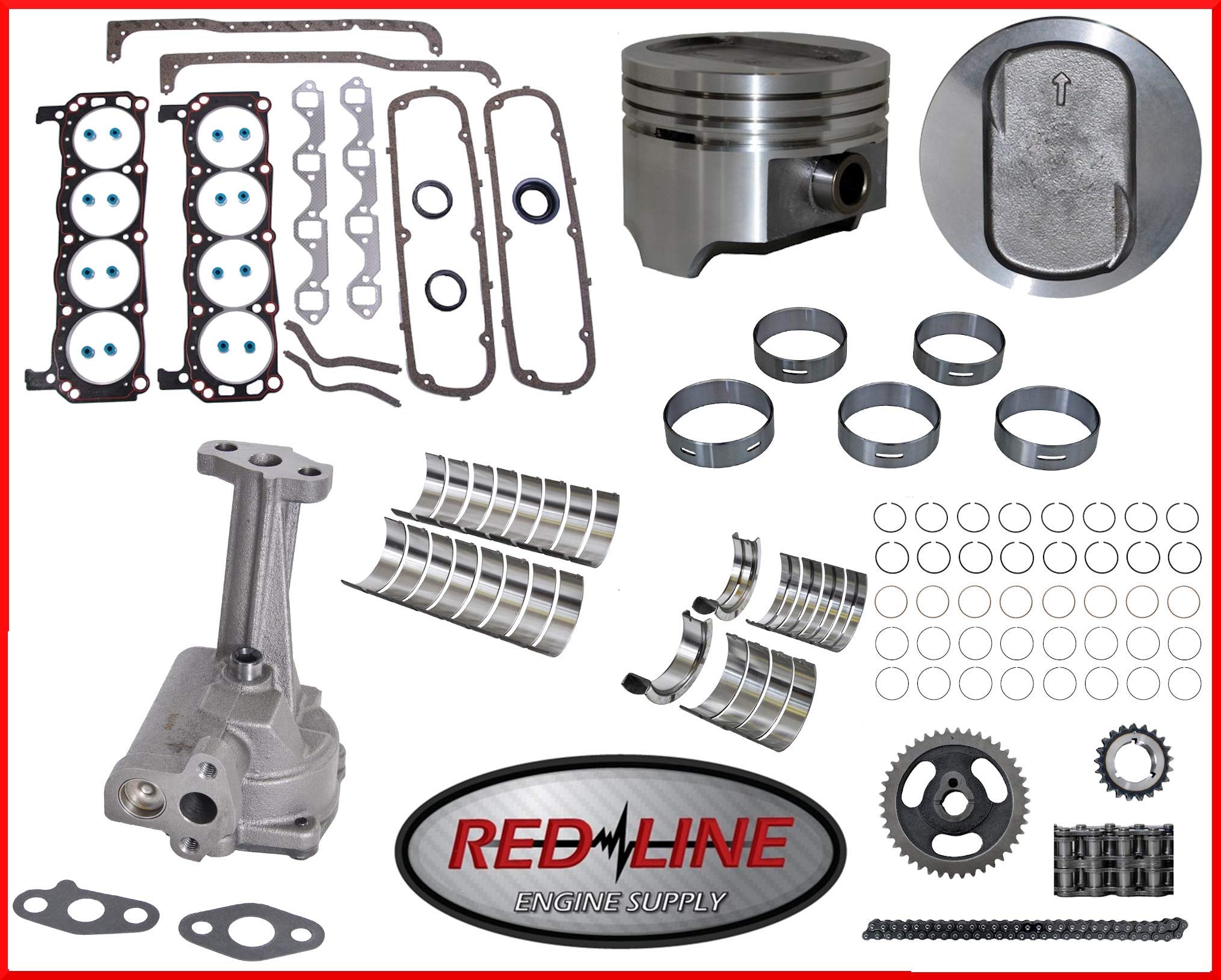 Amazon.com: Engine Rebuild Overhaul Kit Fits: 1987-1993 Ford 351 351W 5 ...