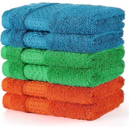 Amazon.com: Chiicol Cotton Wash Cloths Absorbent Bath Washcloths for ...