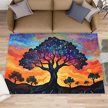 Amazon.de: Baum des Lebens, Baumteppiche für Schlafzimmer, abstrakter ...