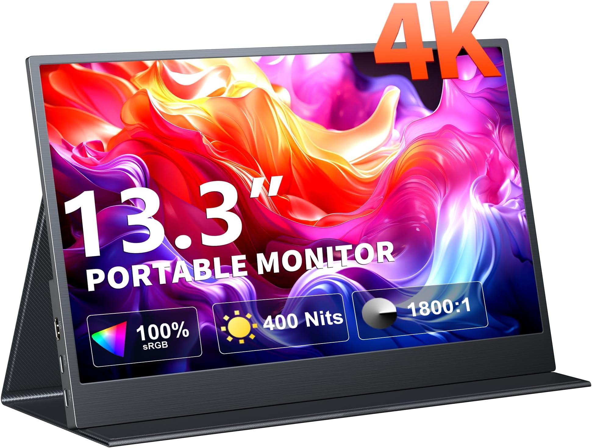 Amazon.com: 4K Portable Monitor, 13.3" UHD IPS Portable Laptop Monitor ...