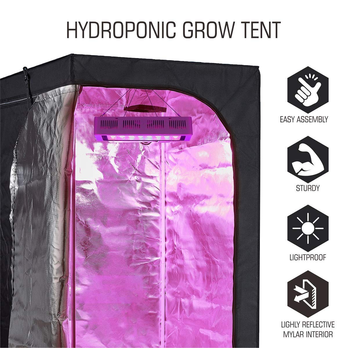 Snapklik.com : CDMALL Hydroponic Kit Grow Tent Room Complete Kit 32"x32 ...