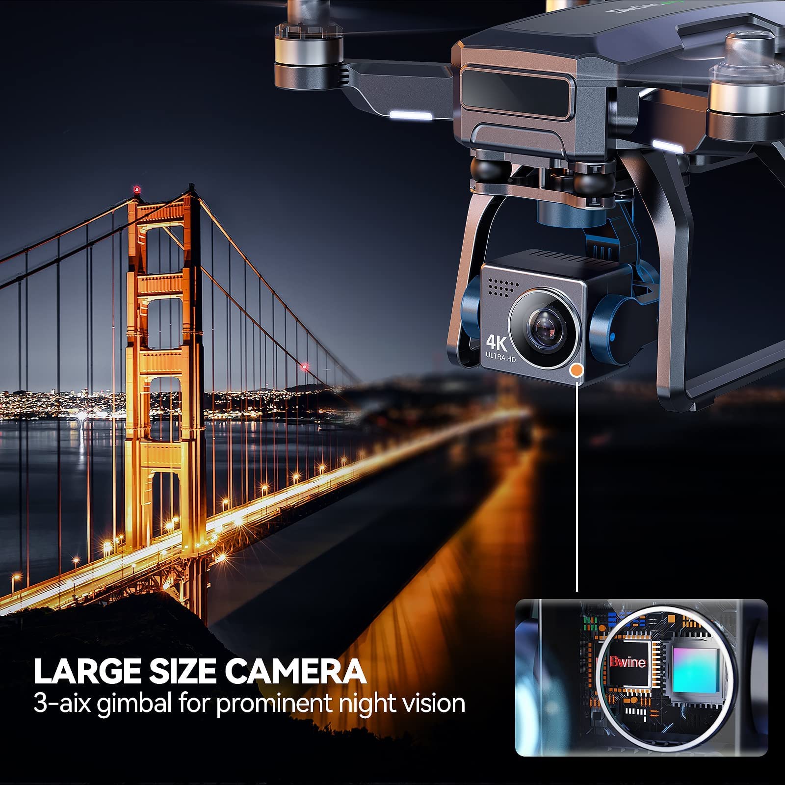 Bwine F7 Drone with Camera for Adults 4K, 9800ft Video Transmission ...