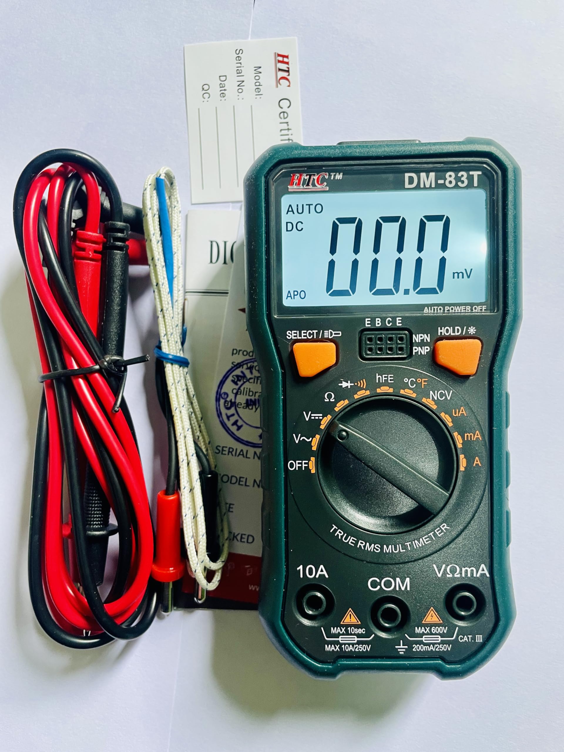 HTC Instruments DM 83T Digital Multimeter- Autoranging TRMS With 2000 ...