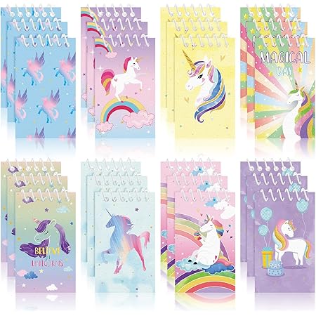 24 Pcs Mini Rainbow Notebook Party Favors Rainbow Mini Notepads 2.36 x ...