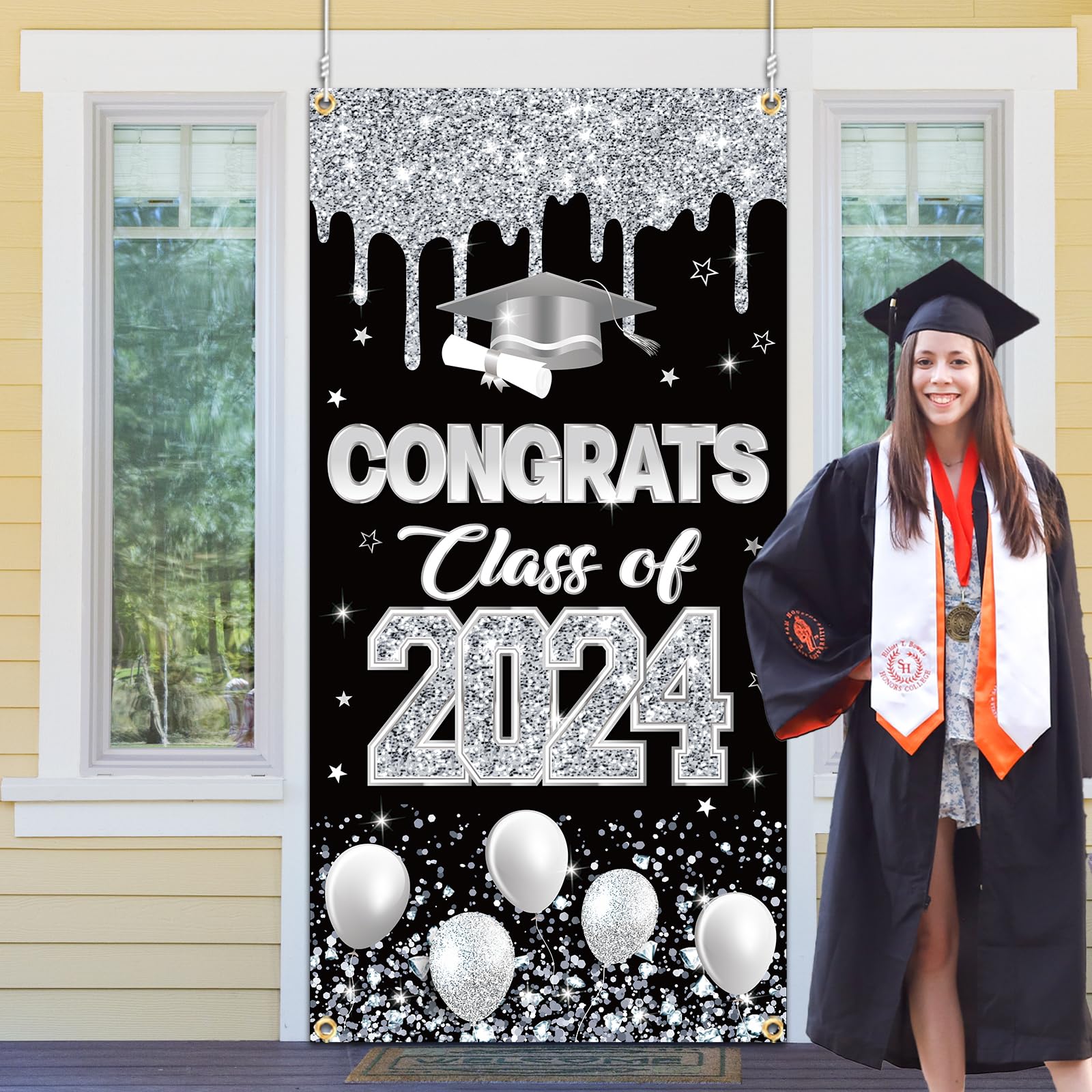 Amazon.com: 2024 Graduation Door Cover,Class of 2024 Graduation Party ...