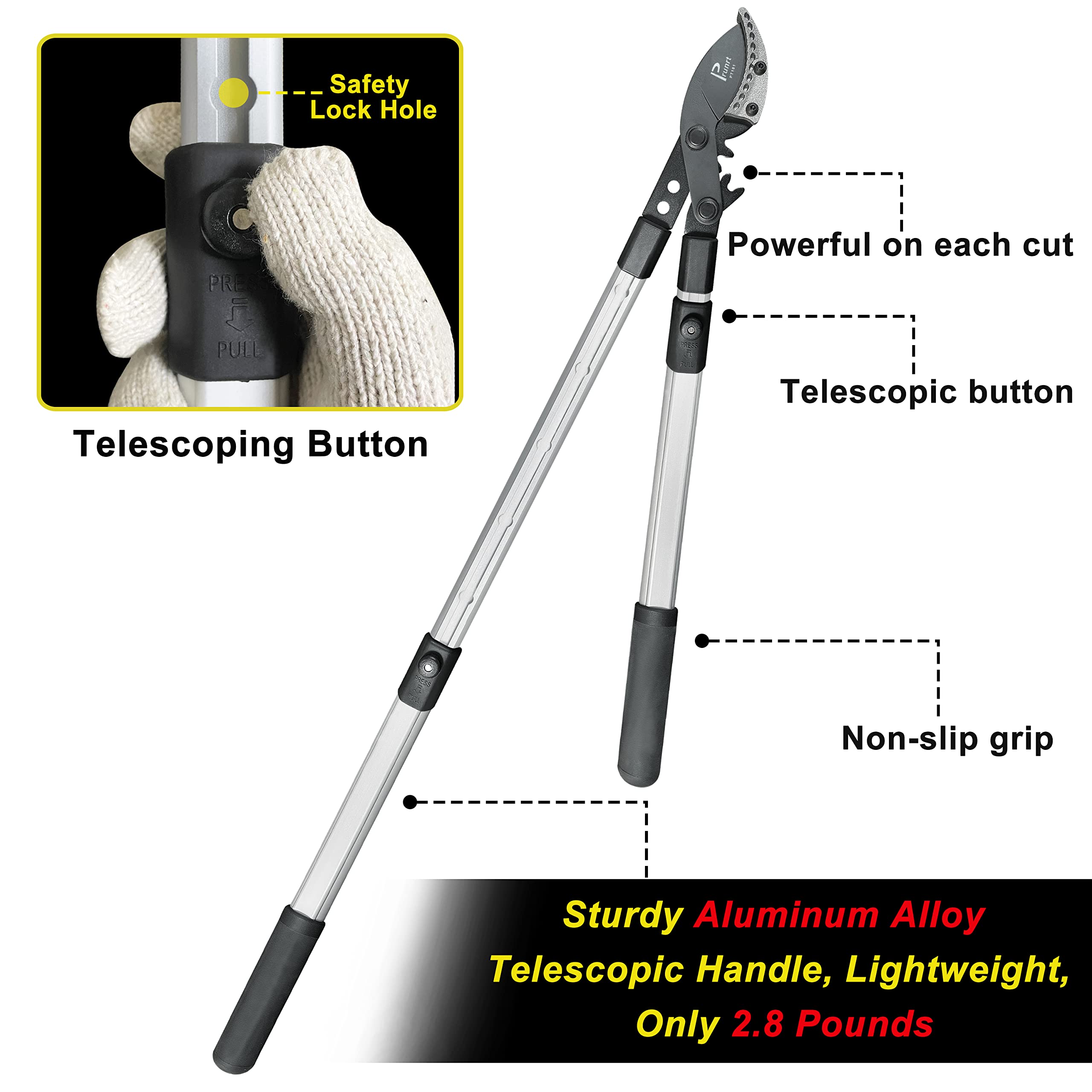Snapklik.com : 26-41 Inch Extendable Anvil Loppers, Sync Drive Leverage ...