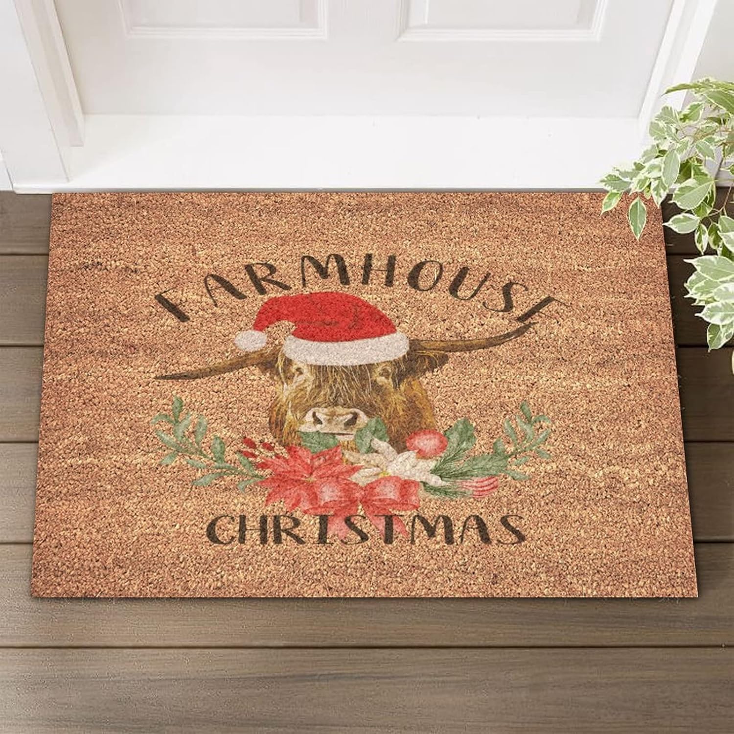 Amazon.com: Indoor Door Mats for Entryway Funny Farm Animal Cows ...