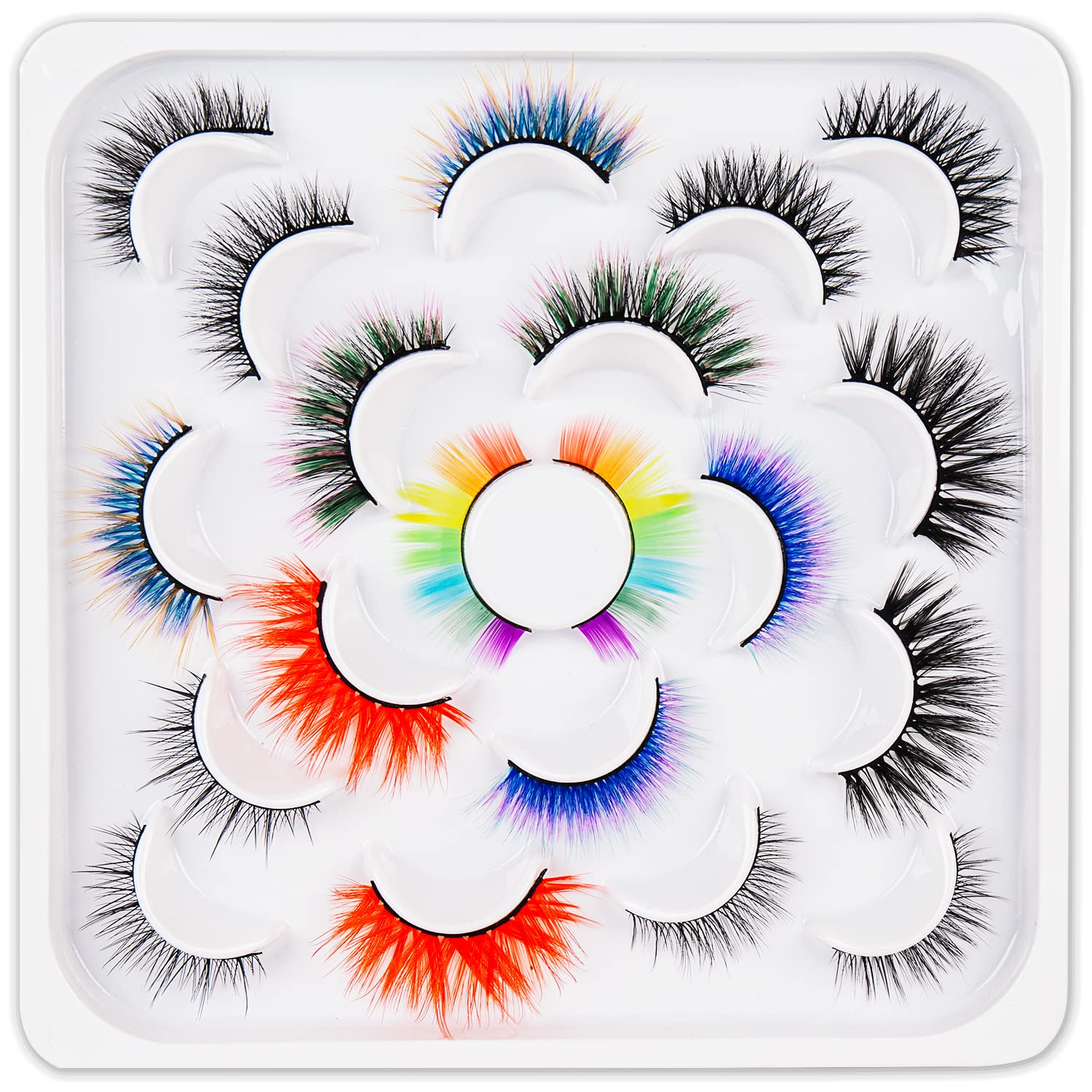 Amazon.com: Colored Eyelashes & Colored Lashes & False Lashes, Color ...