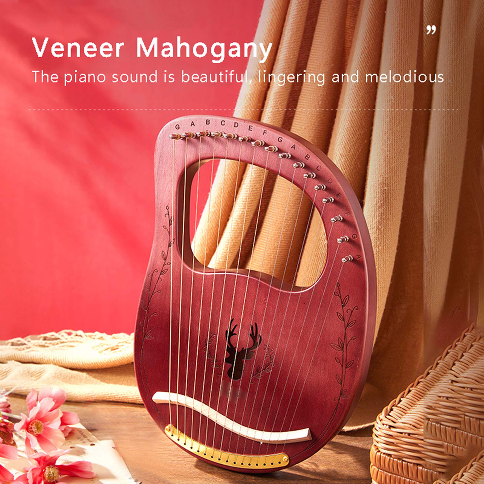 Arpa Con Chiave Di Accordatura Lyre Harp 32 Corde Strumento A Corda In ...