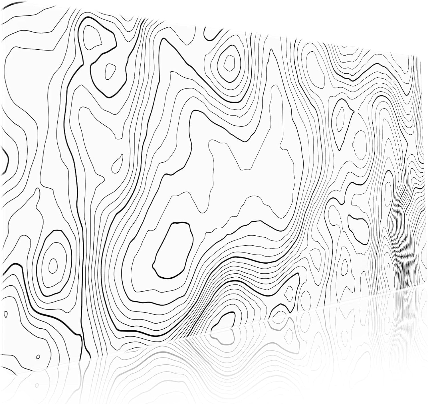 Amazon.com : Topographic Contour White Gaming Mouse Pad XXL Topo ...