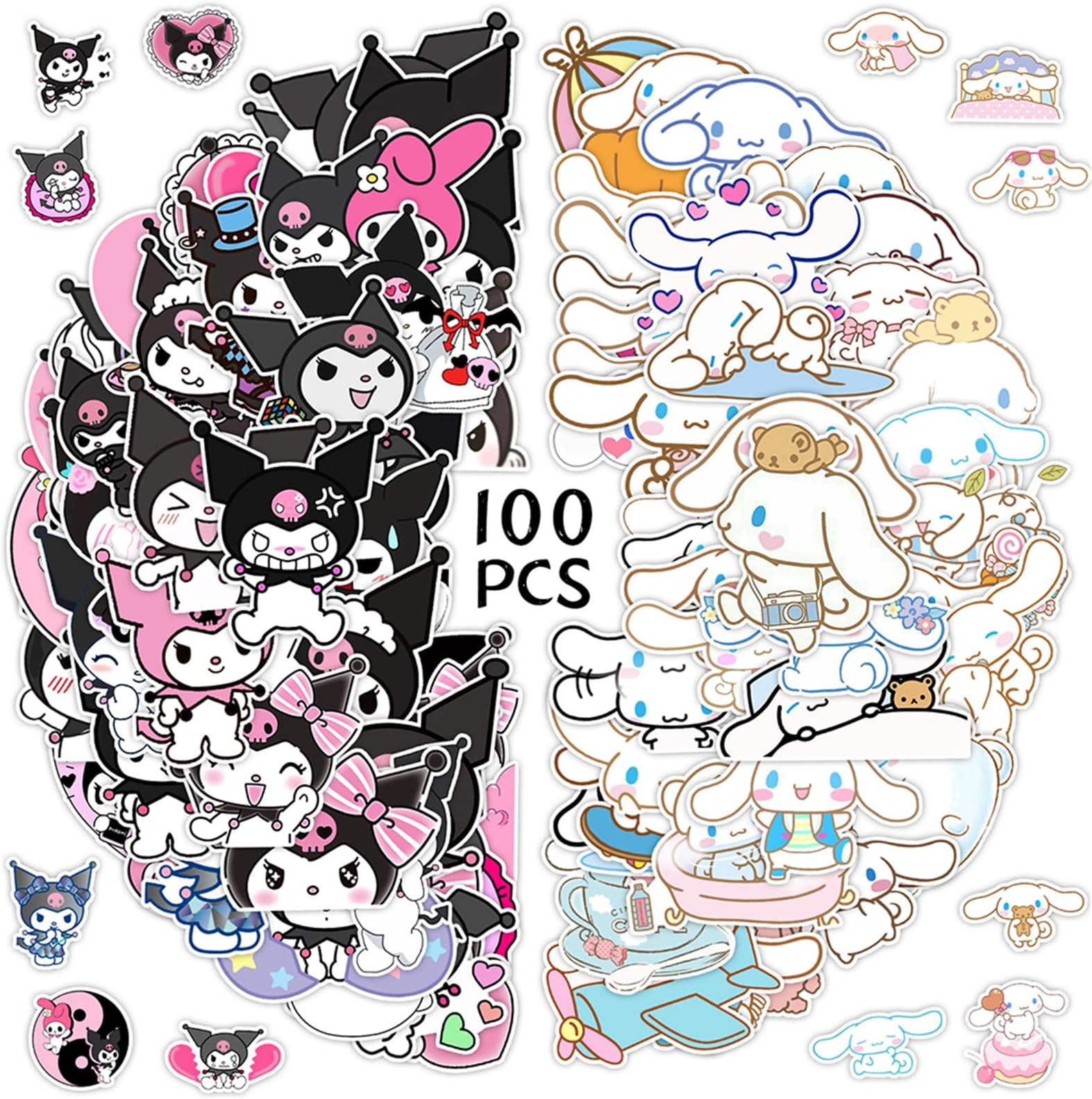 Amazon.com: Kawaii Kuromi Stickers, 50Pcs Cute Japanese Anime Kuromi ...