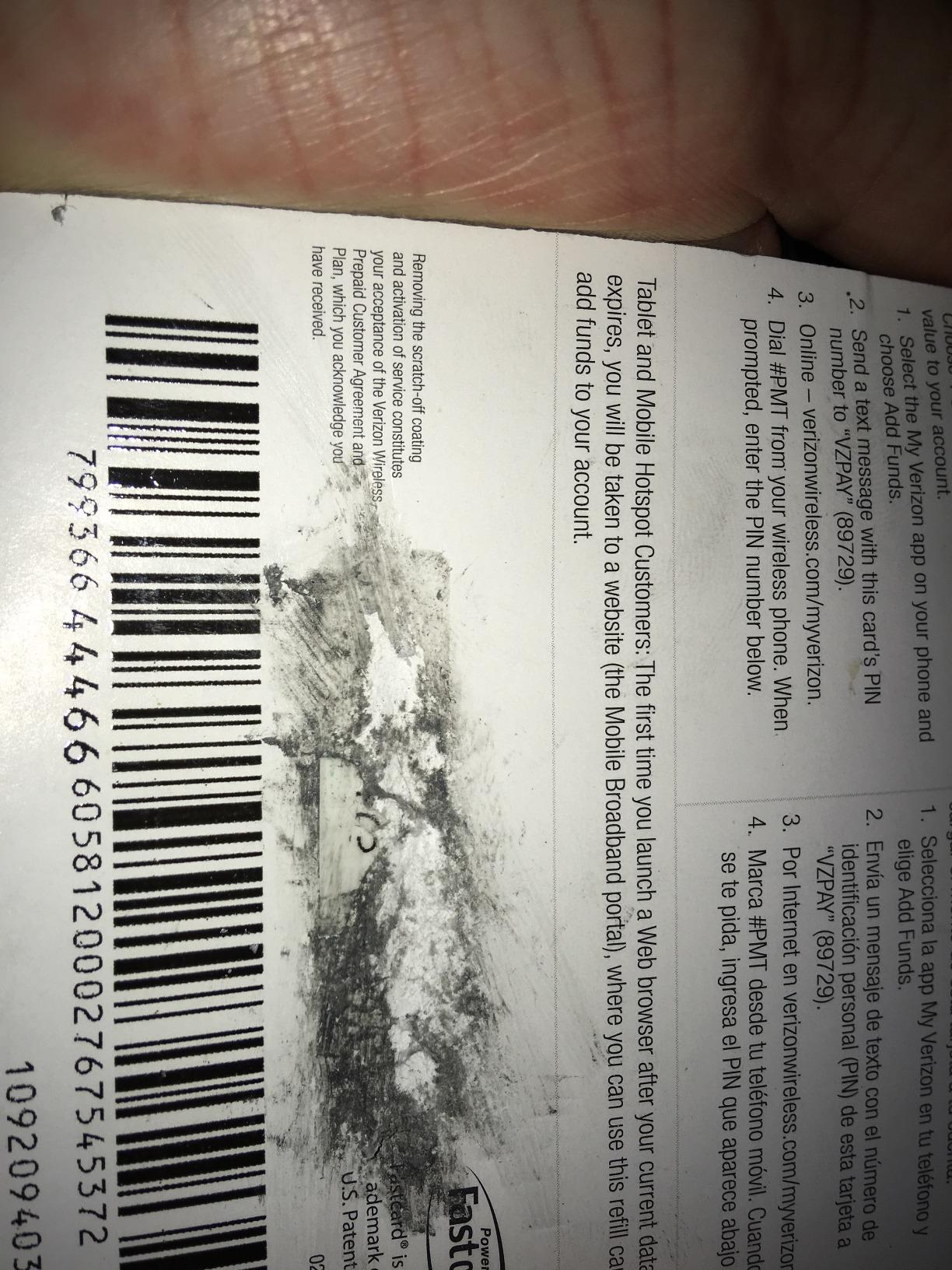 Amazon.com: $40 Verizon Wireless Prepaid Refill Top up PIN Card (Mail ...