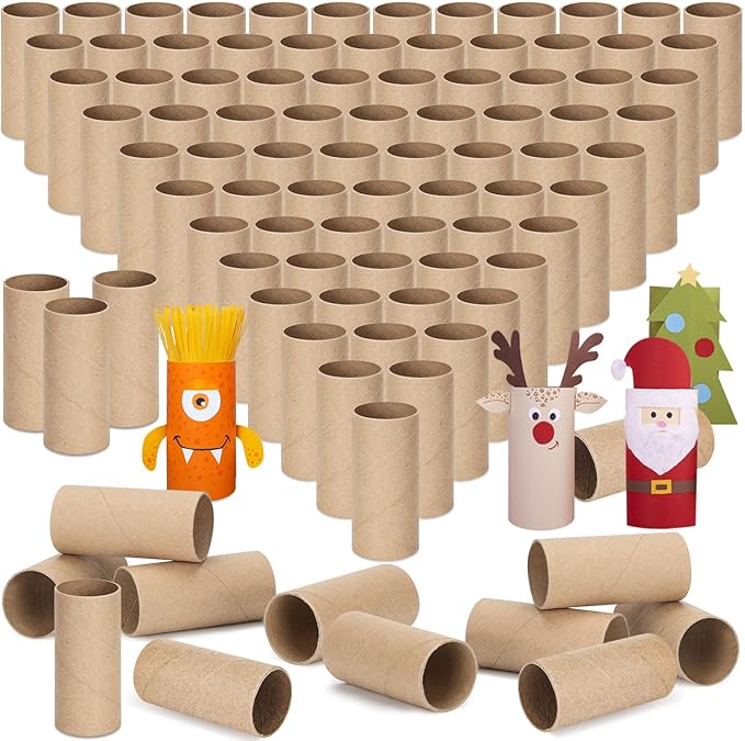 Amazon.com: 300 Pcs Cardboard Tubes for Crafts, Thick Craft Rolls Tubes ...
