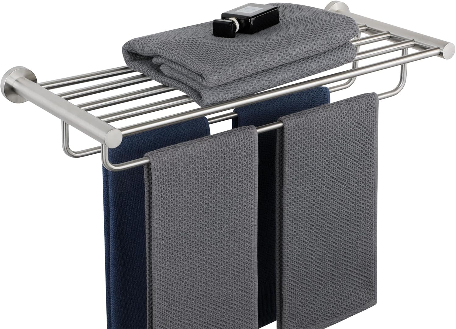 SAYAYO Towel Rail Wall Mounted Bathroom Towel Rack with Double Towel ...