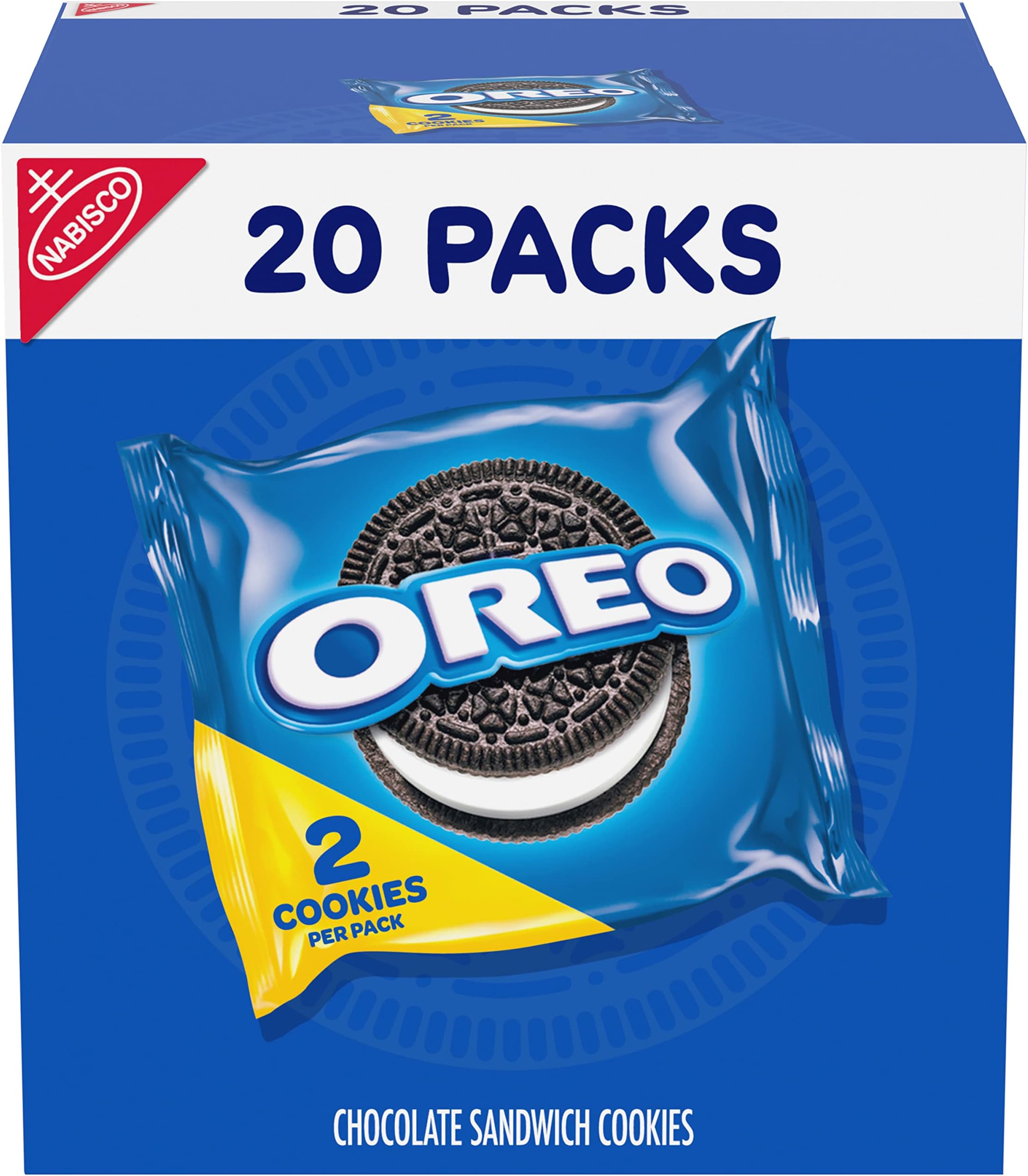 Amazon.com: OREO Chocolate Sandwich Cookies, 20 Snack Packs (2 Cookies ...
