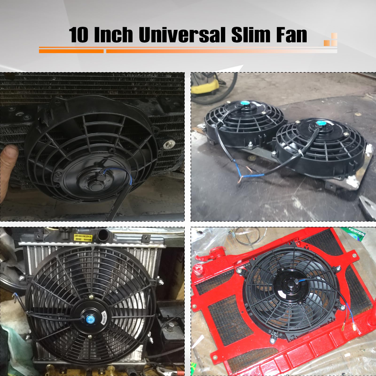 Snapklik.com : Higehio 10 Inch Universal Slim Fan Push Pull Electric ...