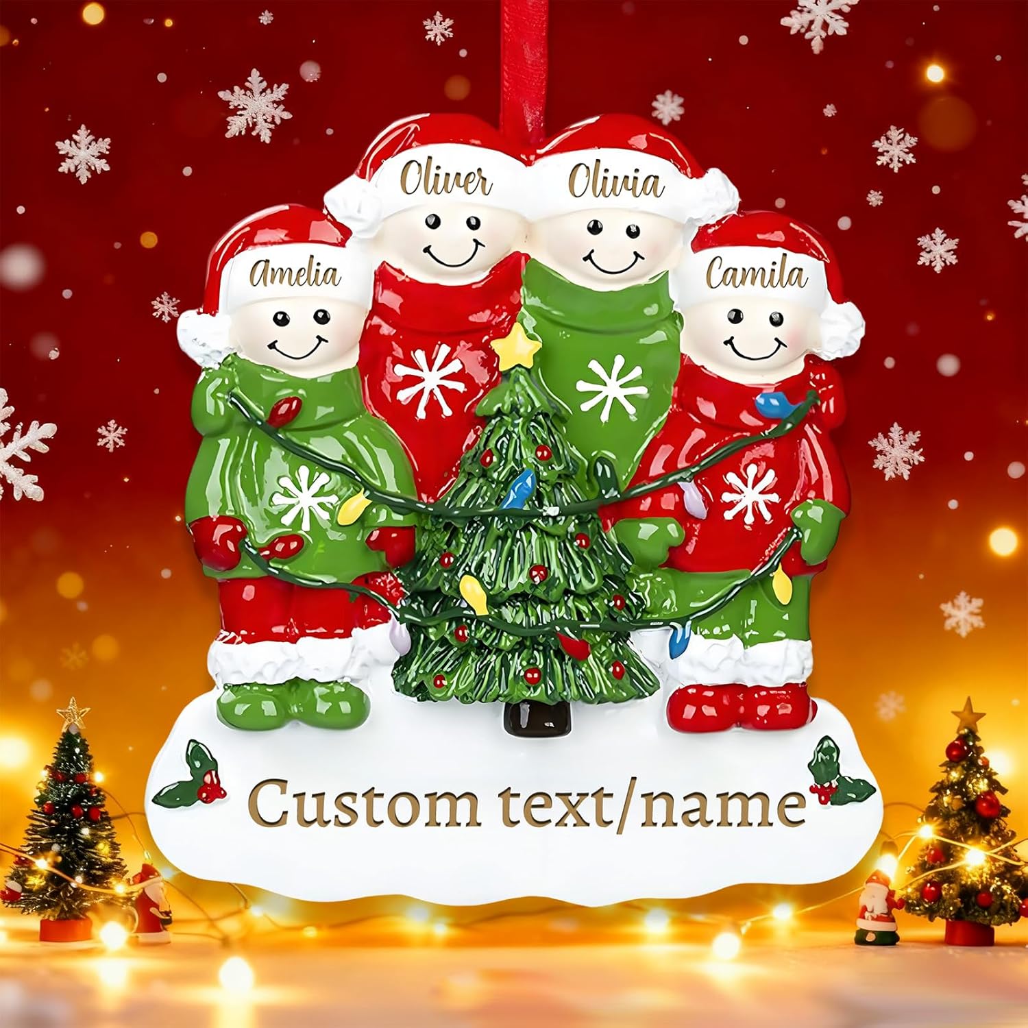 2025 Personalised Family Christmas Baubles - Custom Engraved Snowman ...