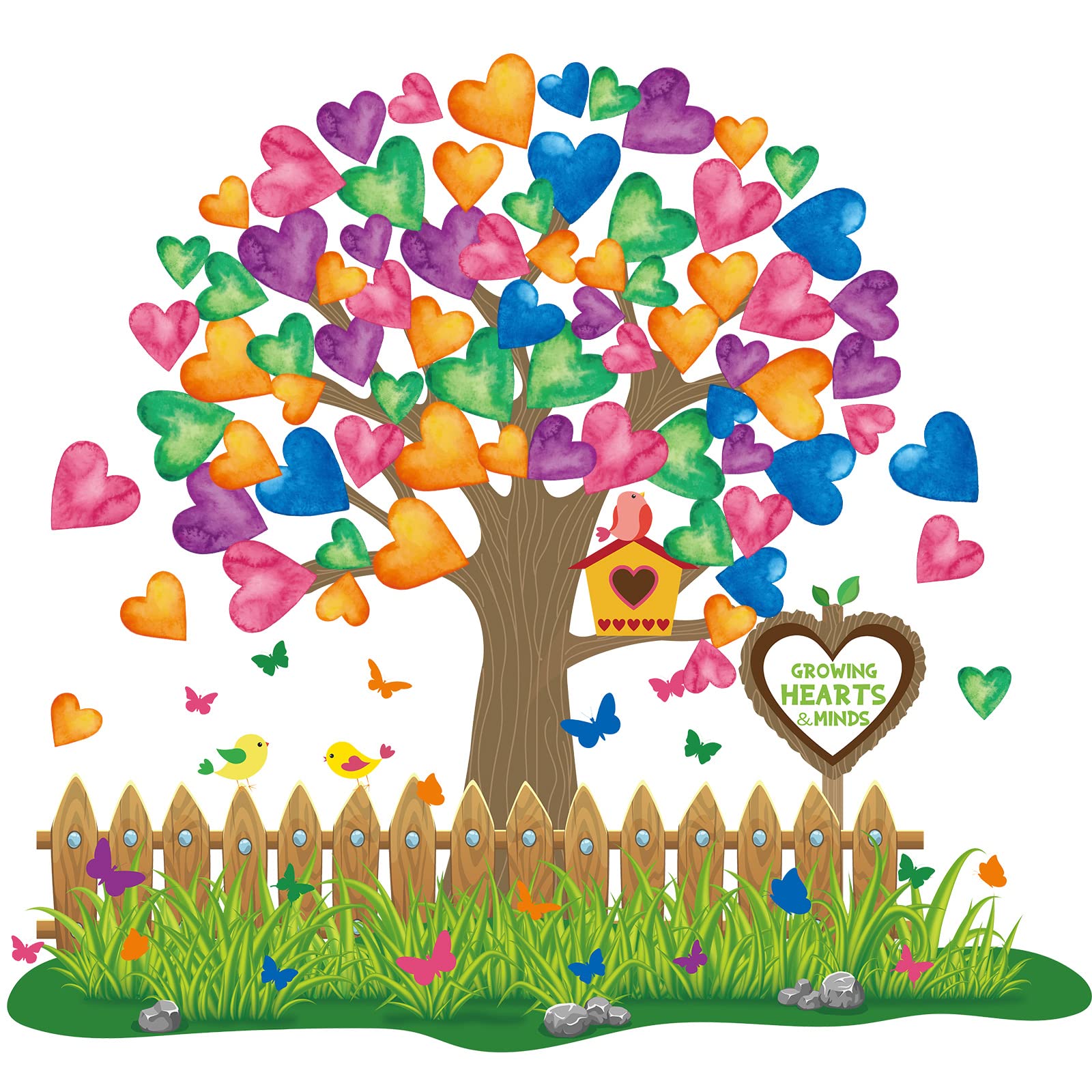 Remagr 126 Pieces Large Classroom Tree Bulletin Board Set 47 ...