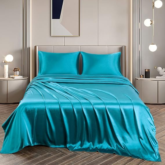 Amazon.com: Upluxius Queen Size Sheet Set - 6 Pcs - Hotel Luxury Satin ...