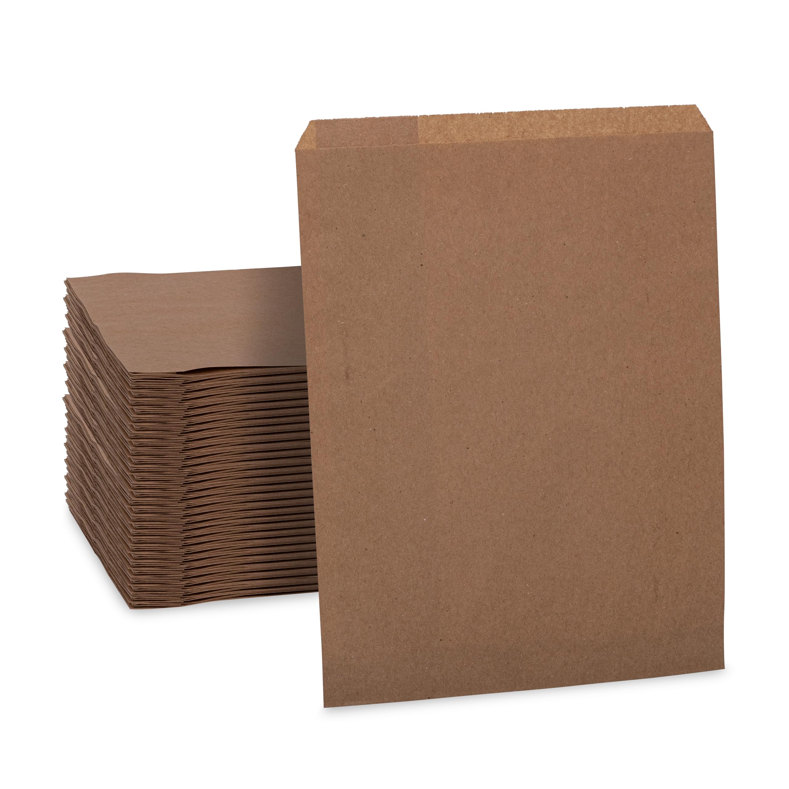 Amazon.com: Prime Line Packaging Flat Paper Bags, Kraft Merchandise for ...