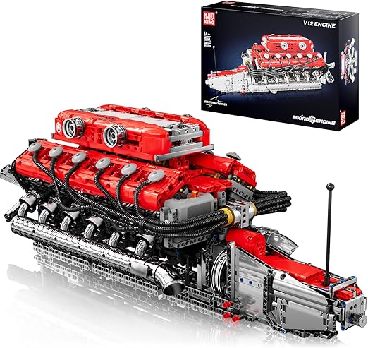 Amazon.com: Mould King V12 Engine Building Sets, V8 Model Engine Kit ...