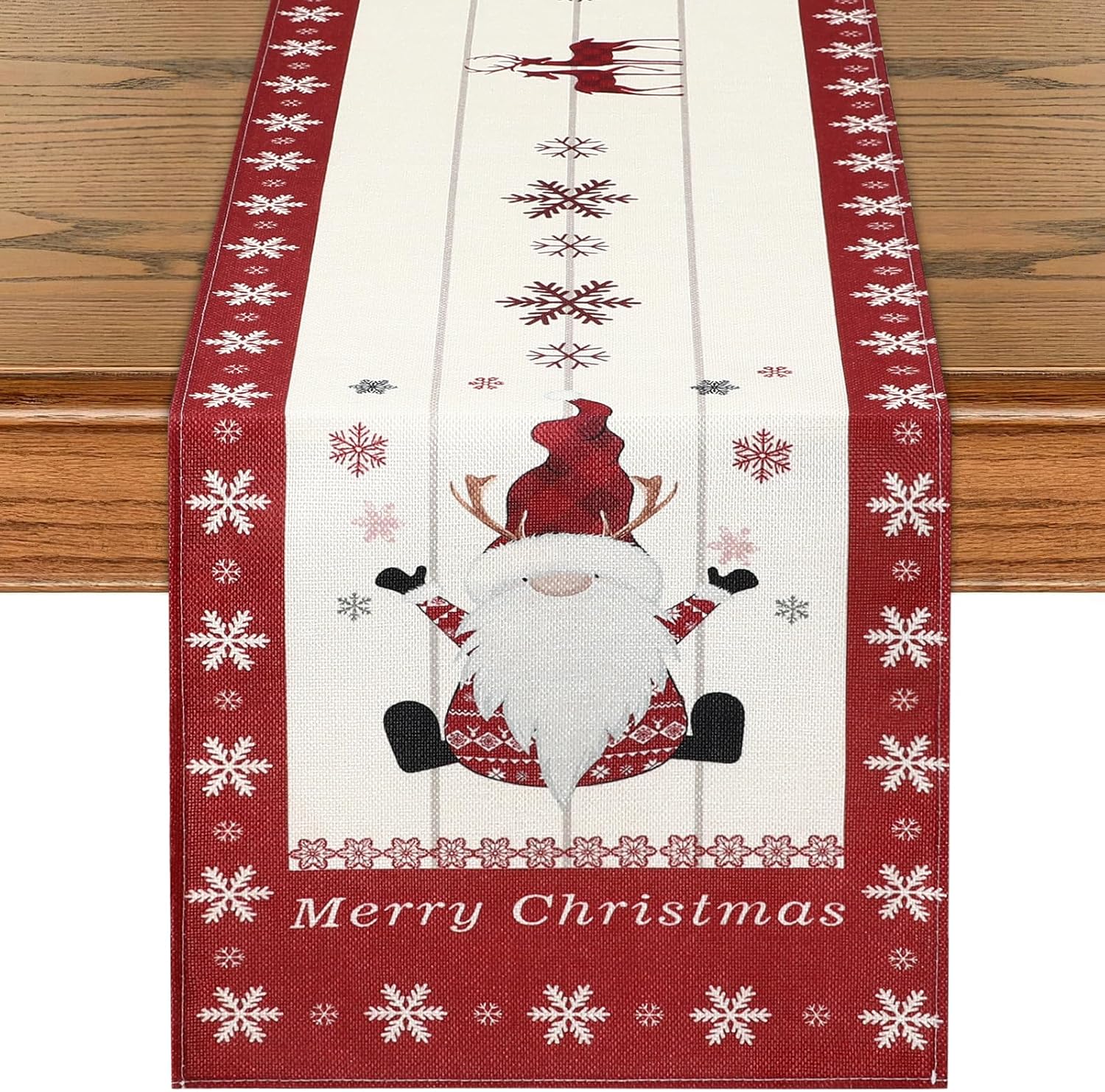 Amazon.com: ROLOSI Merry Christmas Table Runner Seasonal Winter Holiday ...
