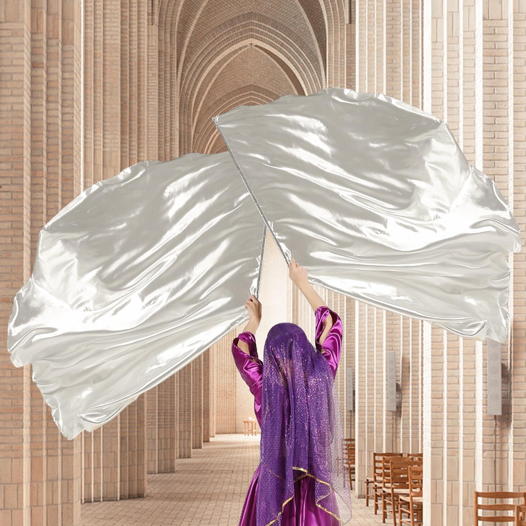 Banderas Adoración para Danza 2 Piezas Banderas Danza Alabanza de 55 ...