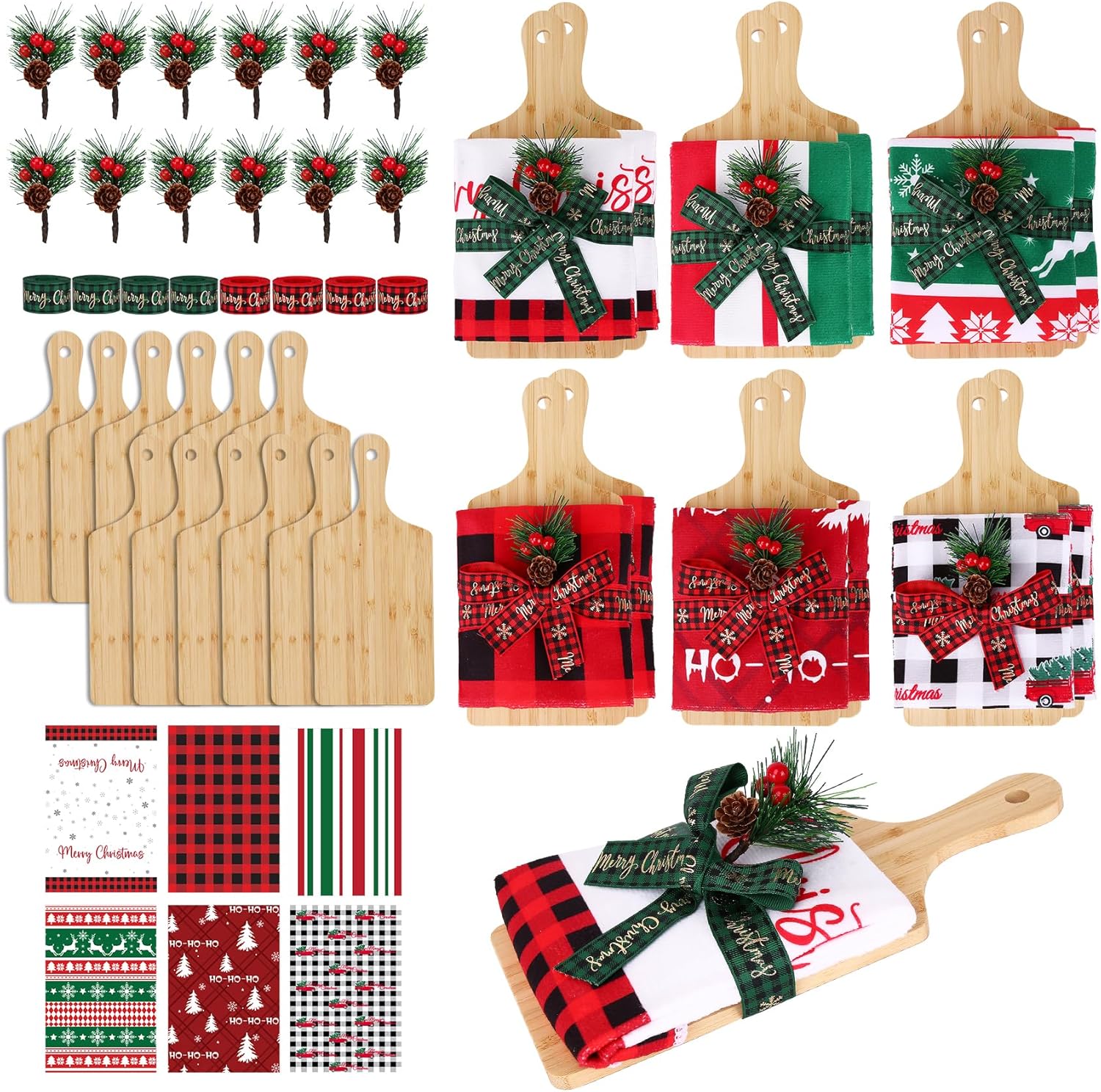 Amazon.com: AKPMJ 24 Sets Christmas Utensils Gifts Cutting Boards ...